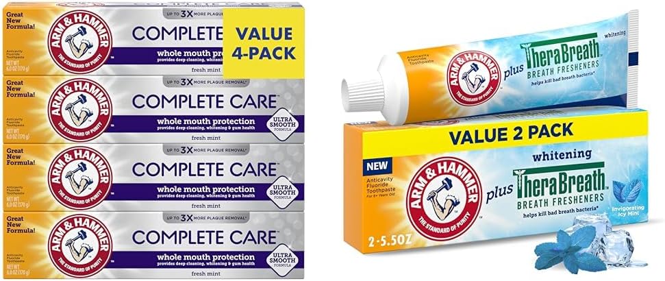 Amazon.com : Arm & Hammer Complete Care Toothpaste, Fresh Mint Flavor ...