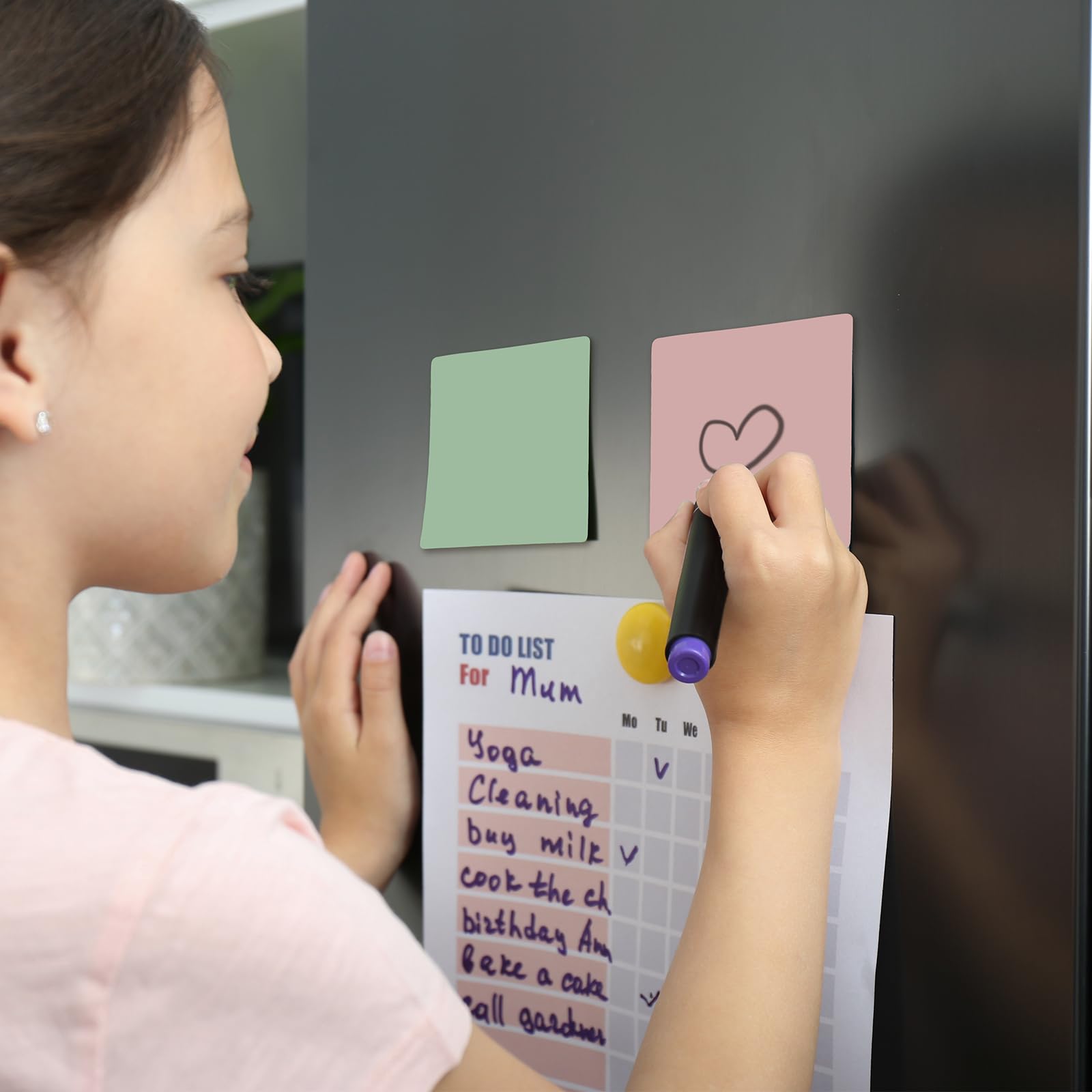 Snapklik.com : 24 Pcs Reusable Dry Erase Sticky Notes 3"x 3" Whiteboard ...