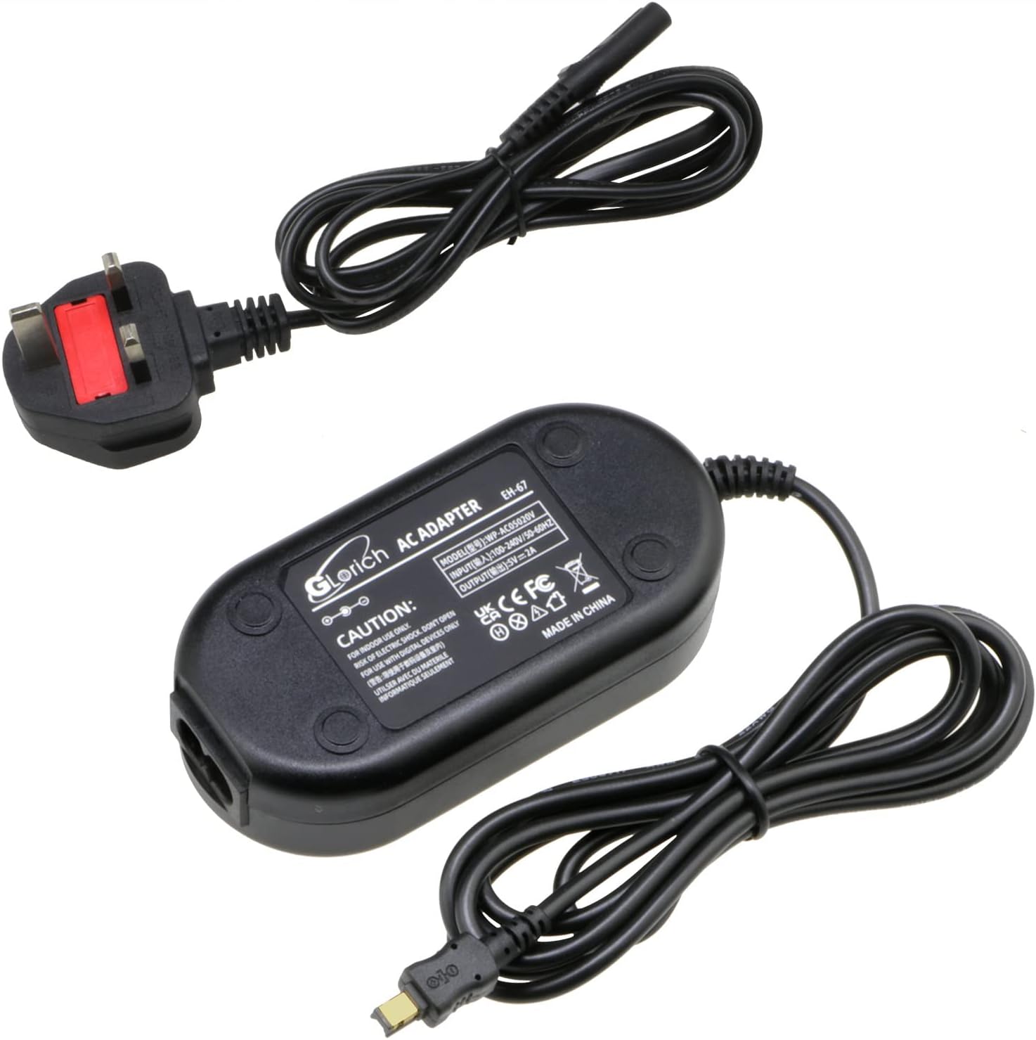Glorich EH-67 Replacement AC Power Adapter Kit for Nikon Coolpix L840 ...