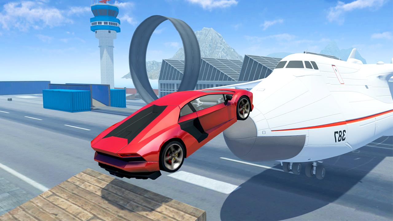 Sports Car Stunts Plane Transporter: Modern Supercar Adventure Game 3D ...