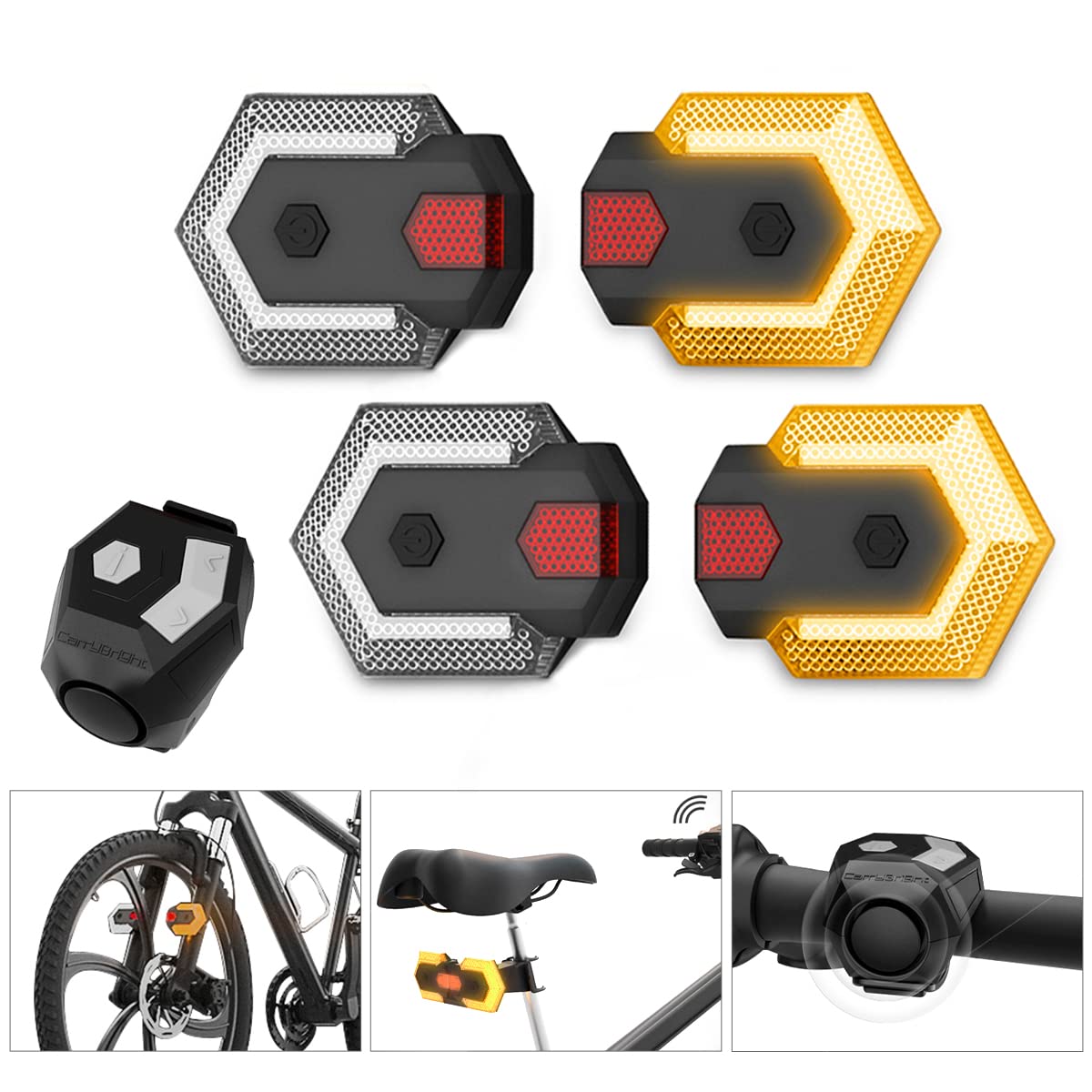 Amazon.com : GOLDFOX Bike Tail Light, USB Rechargeable Bike Turn ...