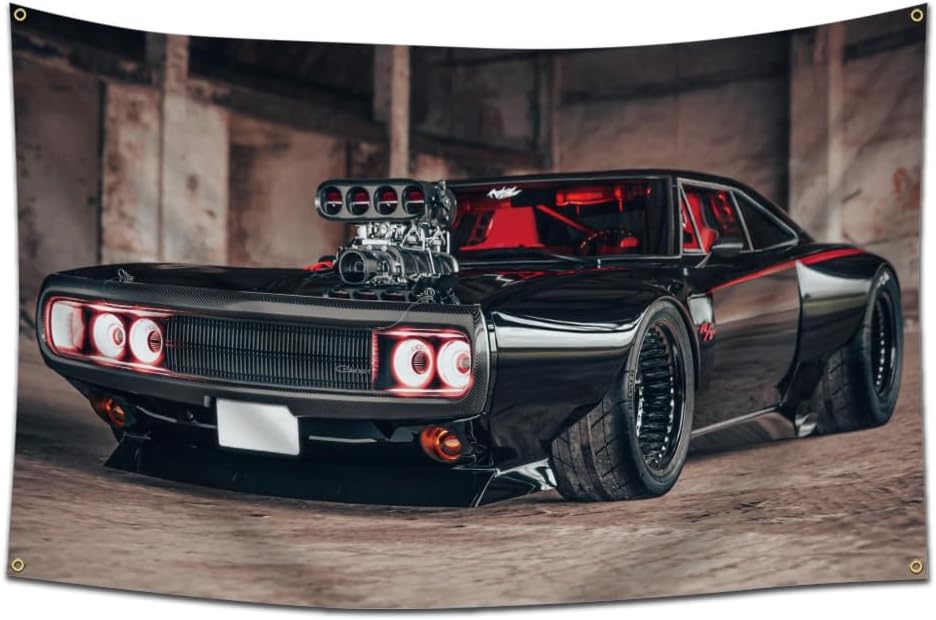 Amazon.com : DecrPlus Old American Muscle Car Tapestry Banner House ...