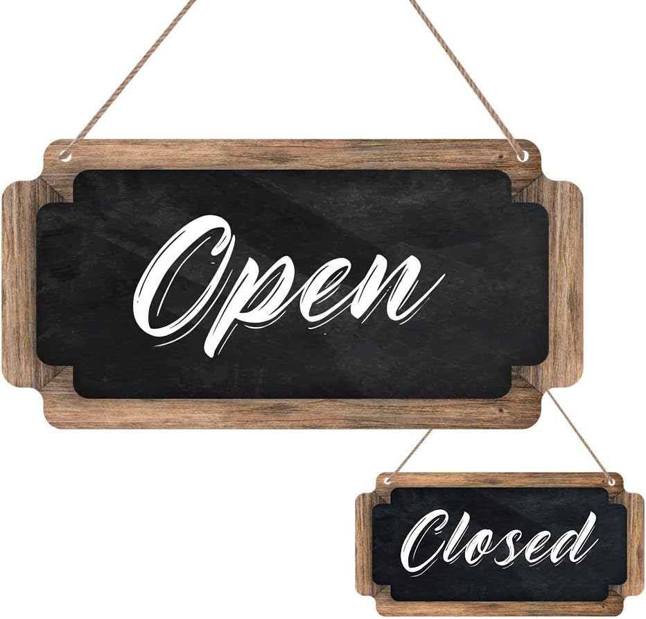 Amazon.com : WhatSign Double Sided Open/Closed Signs - 12" x 6 ...