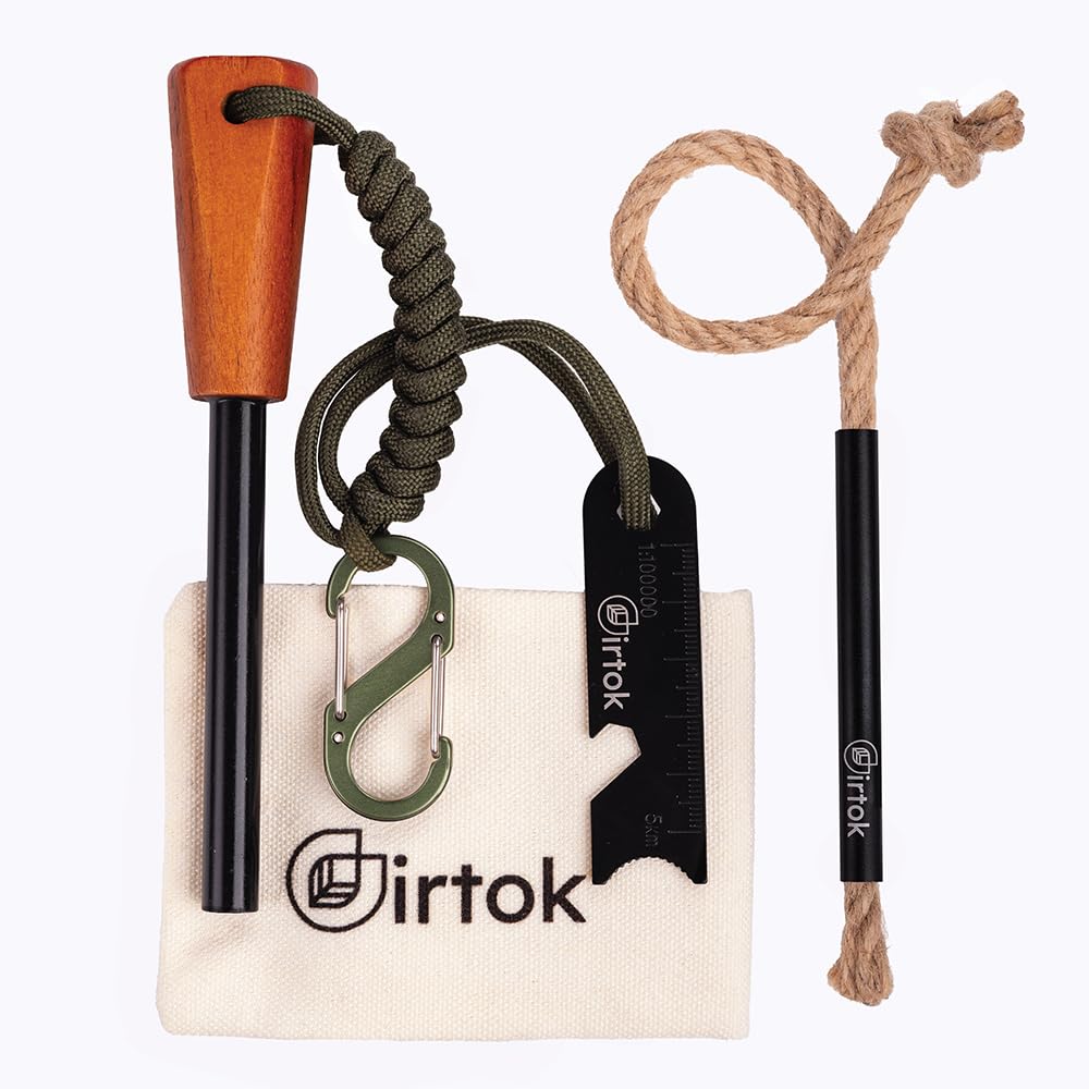 Amazon.com: Girtok Camping Fire Starter Survival Tool，Large Size Ferro ...