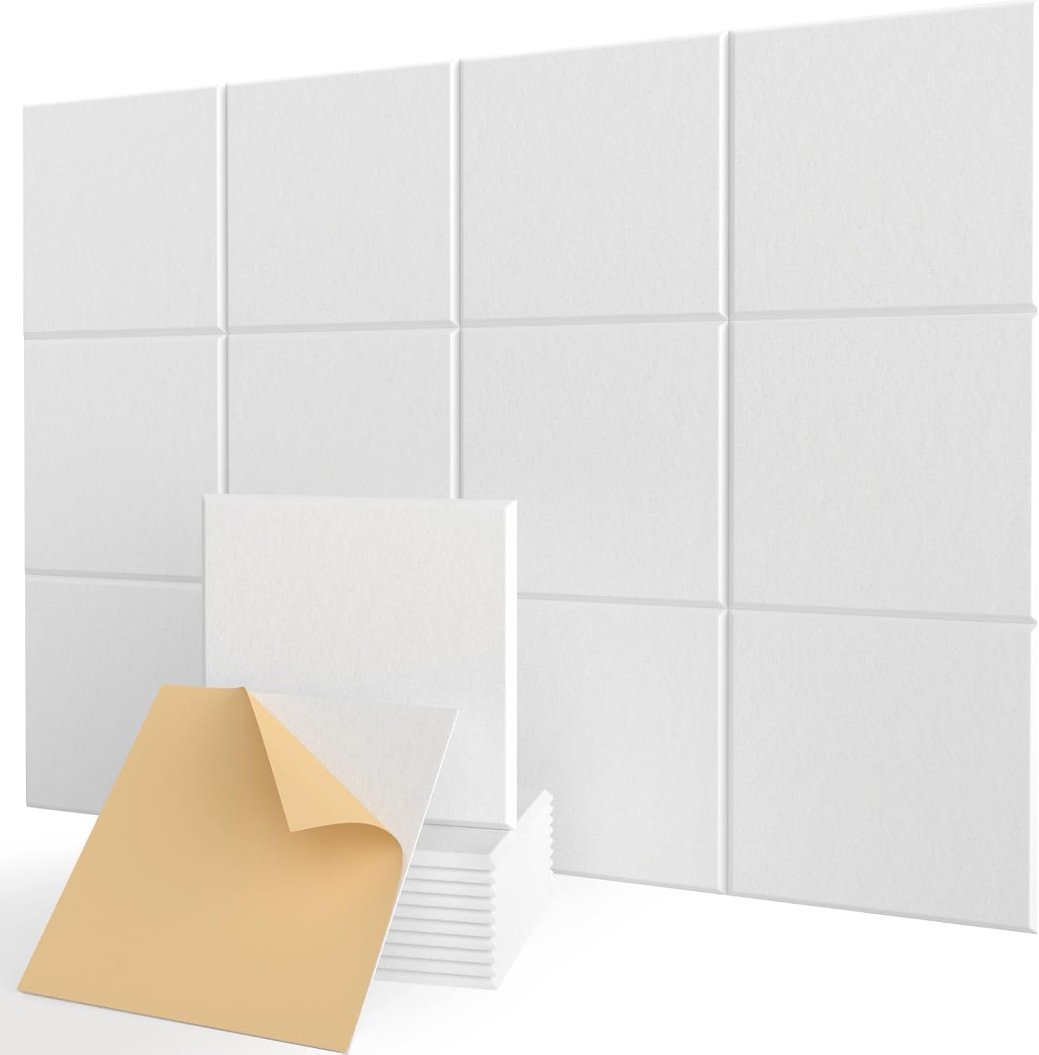 Sound Proof Panels, Kuchoow Acoustic Panels Self-Adhesive, 12 Pack ...