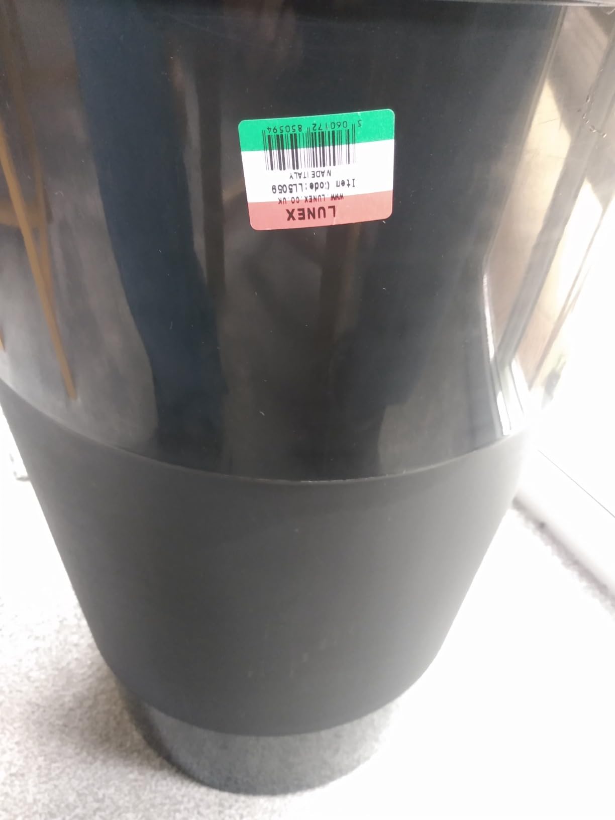 50L 50 Litre Anthracite Black Kitchen Bullet Bin with Roll Open Lid ...