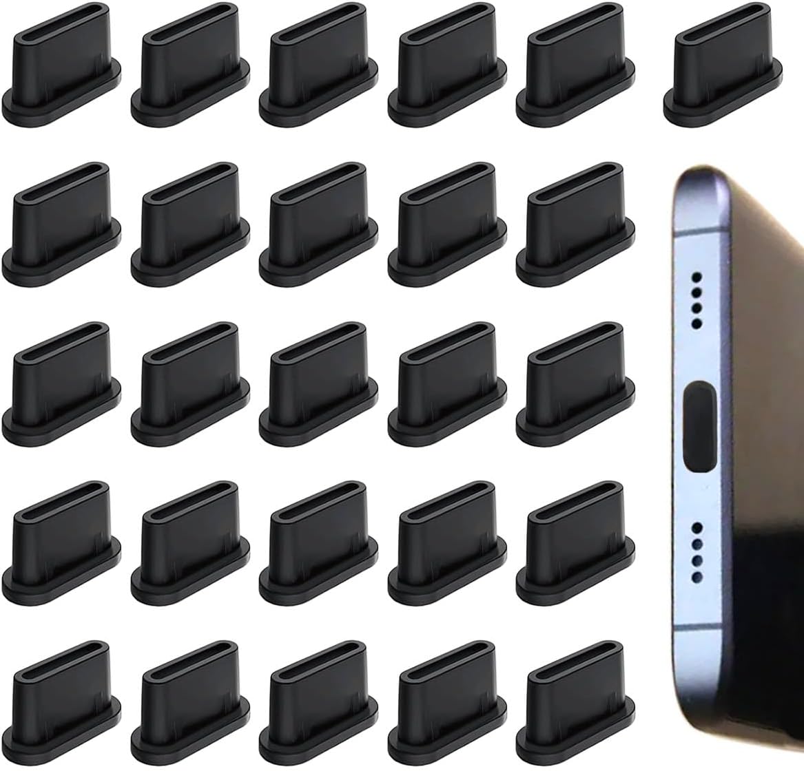 Amazon.com: 25 Pcs USB C Dust Plug, USB Type C Anti Dust Plugs Cover ...