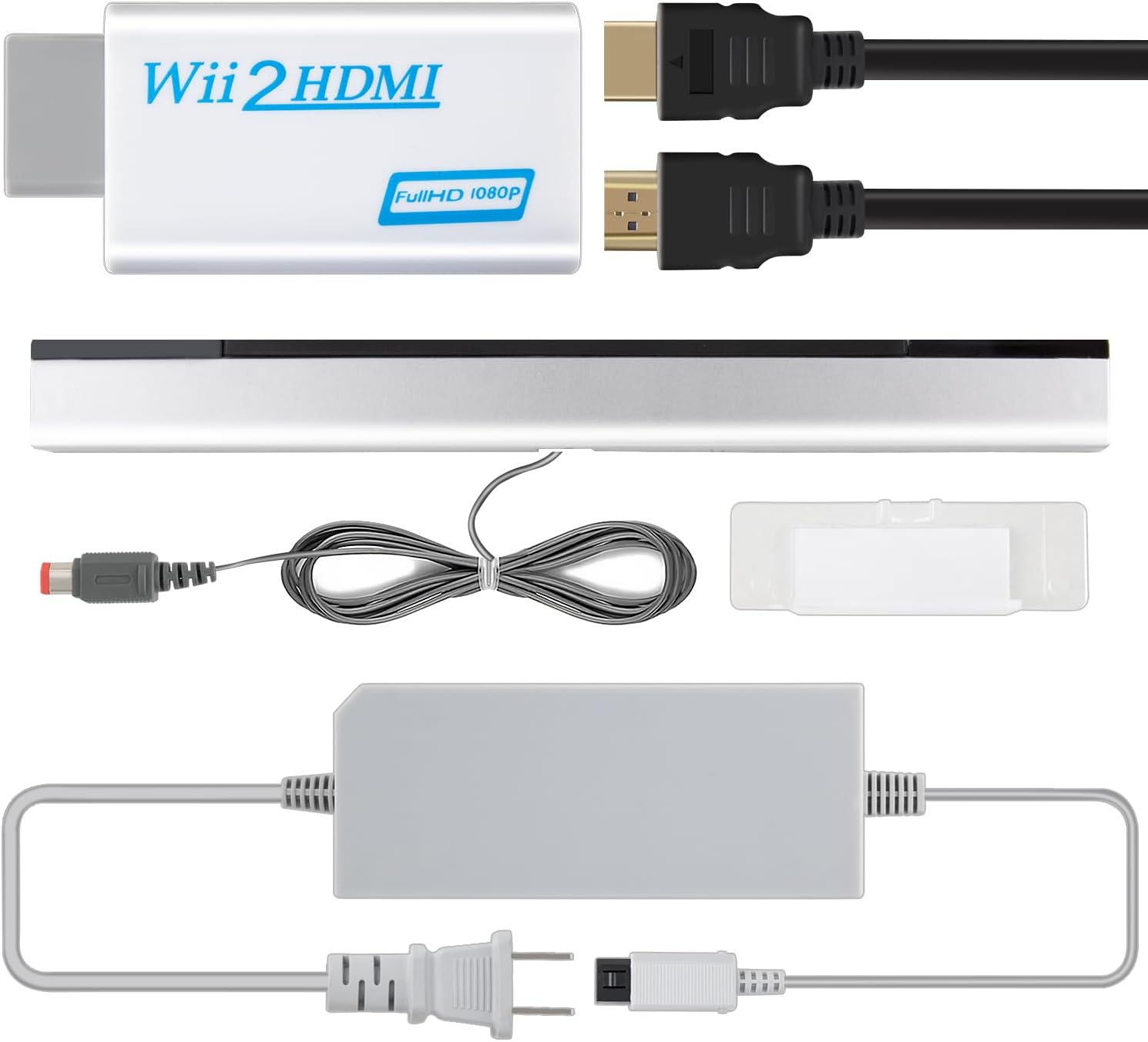 Amazon.com: ohhnac Wii 3 in 1 AC Power Adapter,Wii Sensor Bar+Wii AC ...