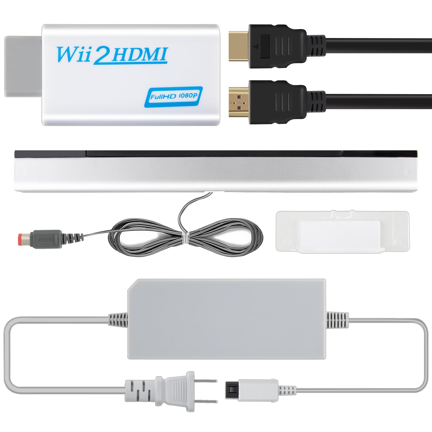 Amazon.com: XiBYer Wii Power Cord 4 in 1 Kit ，Wii to HDMI Converter,Wii ...