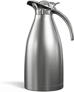 Amazon.com: Coffee Carafe 68oz/2L Insulated Stainless Steel Double Walled Vacuum Flask, 12 Hour ...
