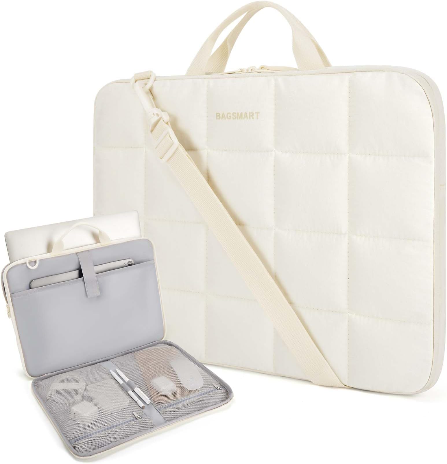 Amazon.com: BAGSMART 15-16 inch Laptop Case Sleeve with Strap, Fluffy ...