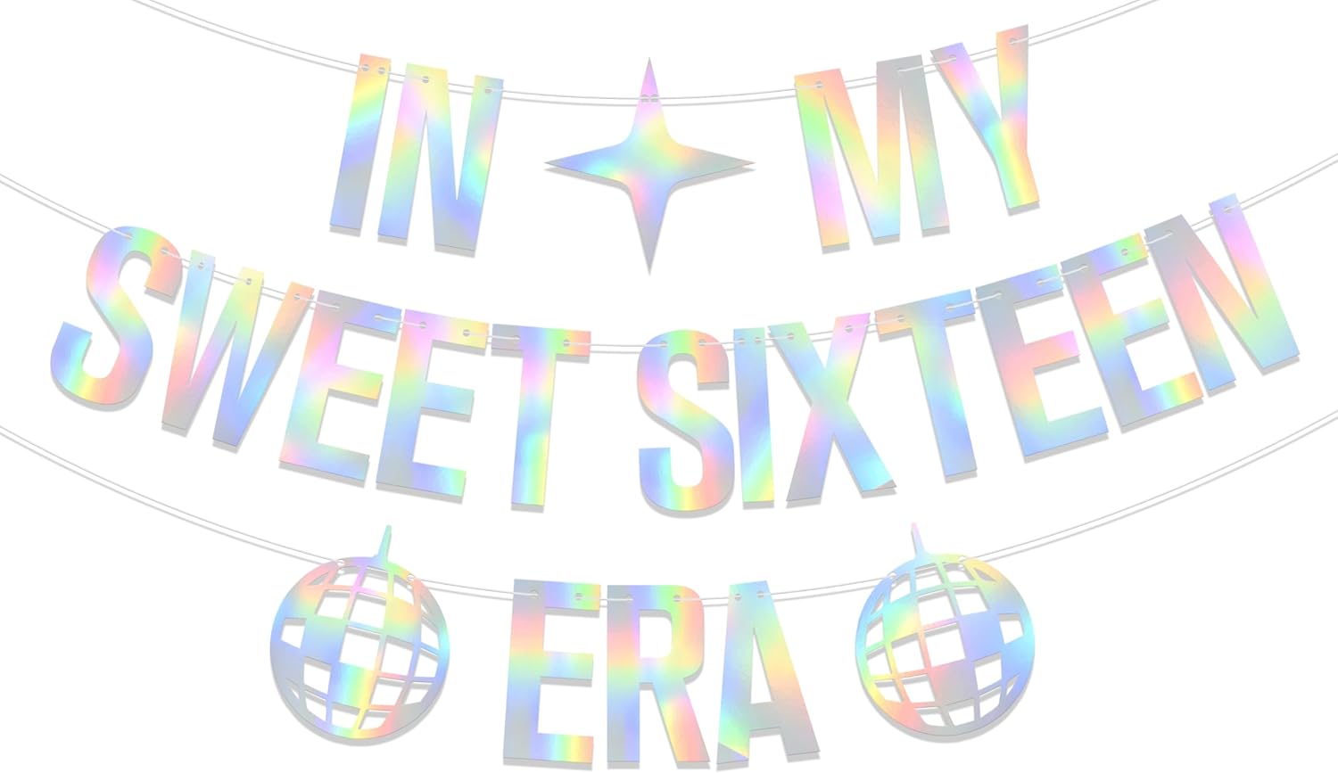 Amazon.com: WFKLDF In My Sweet Sixteen Era Banner Happy Sweet 16 Banner ...