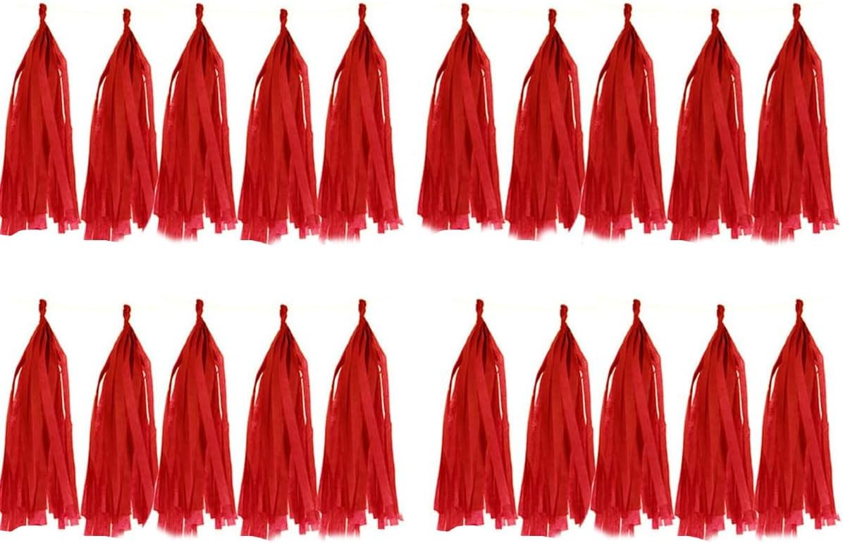 Amazon.com: 30pcs Paper Tassels Garland Banner Tissue Paper Tassel DIY ...