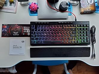Amazon.com: Redragon K515 PRO Shiva RGB Wireless Membrane Gaming Keyboard, 98 Keys Mechanical ...