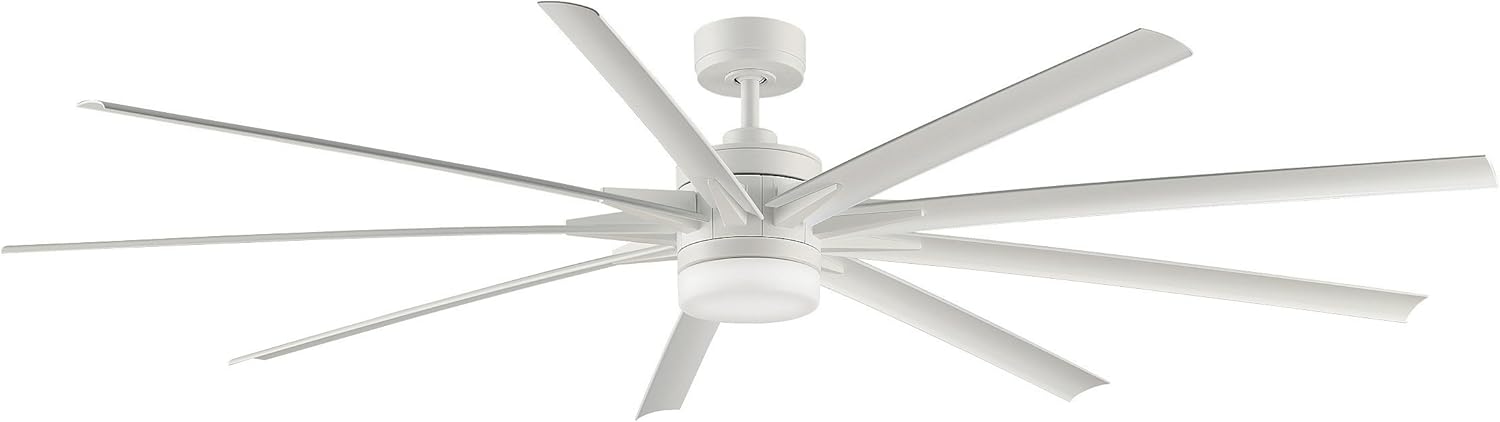 Amazon.com: Fanimation Odyn - 84 inch - Matte White with Matte White ...