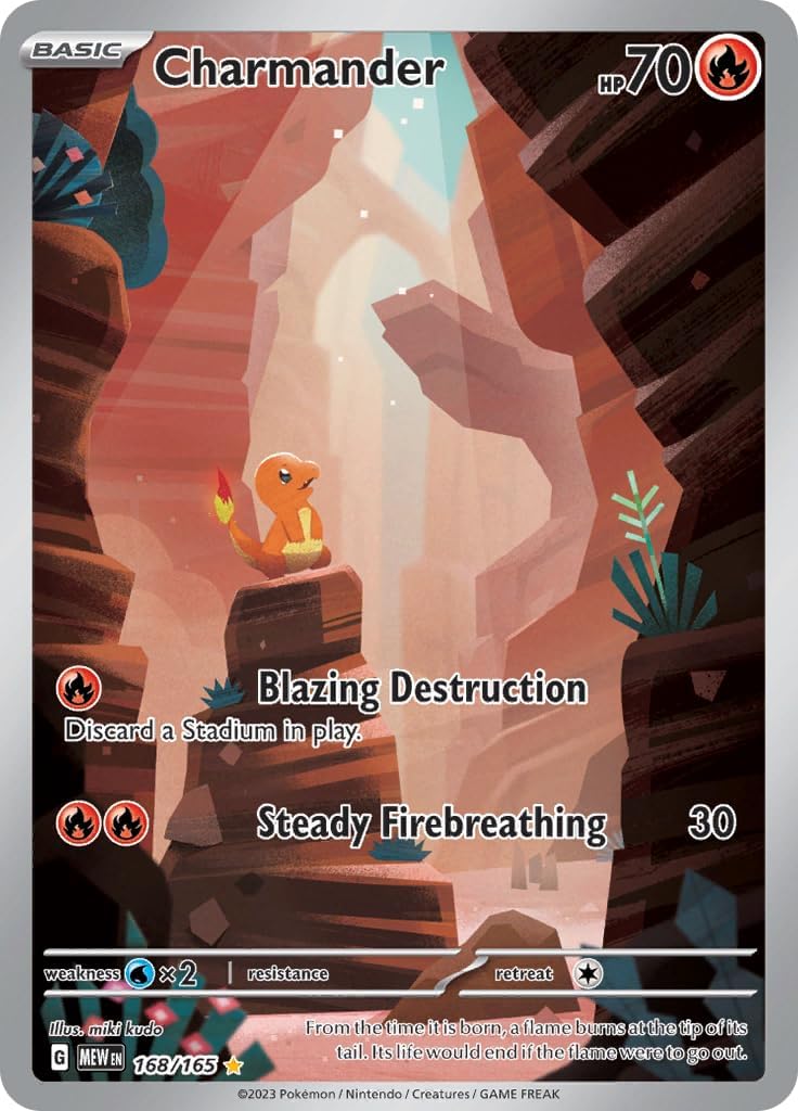 Pokemon - Charmander 168/165 - Pokemon 151 - Illustration Art Rare - Single Card : Amazon.com.au ...