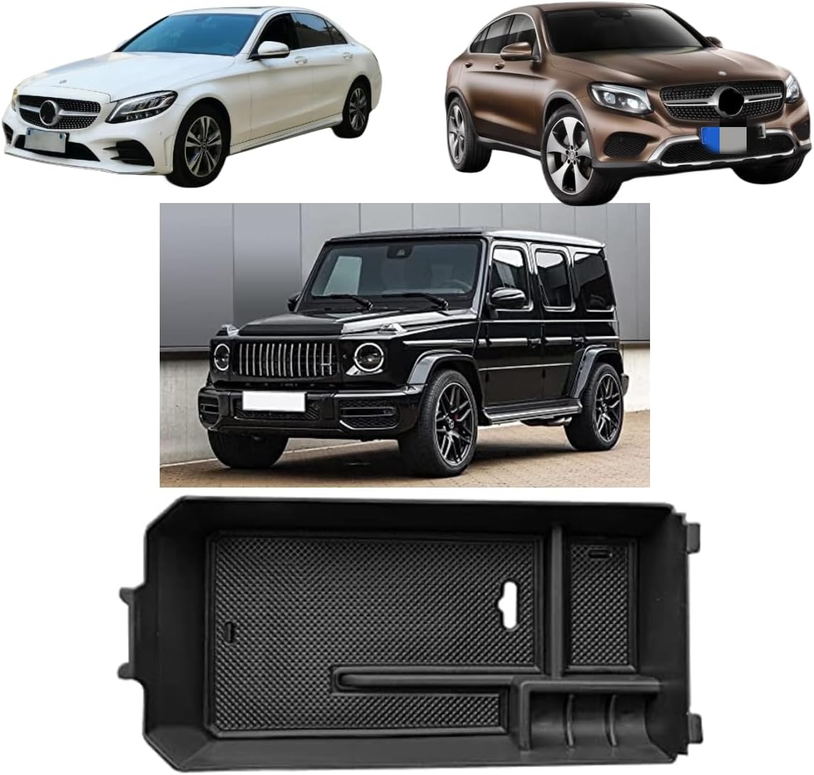 Amazon | Cクラス GLCクラス Gクラス センターコンソールオーガナイザートレイ アームレスト 二次収納ボックス センターコンソールインサート W464 2019-2023 G350 ...