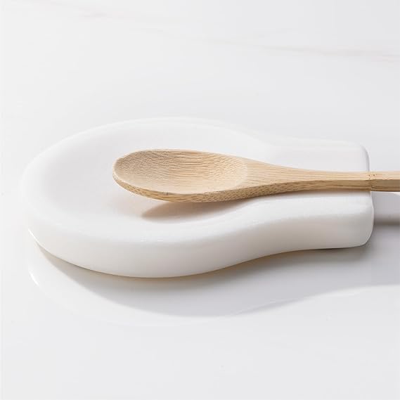 Amazon.com: Navaris Marble Spoon Rest 2pcs Set - Spoon Holder for Your ...