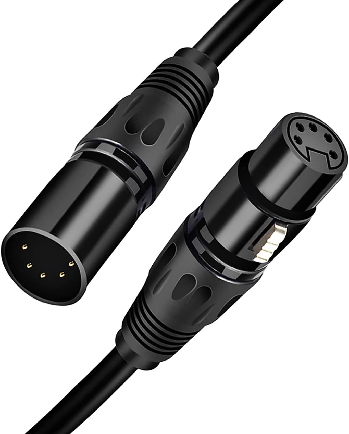tunghey 5 PIN XLR DMX Cable Adapter, DMX512 5PIN DMX Female to Male 5 ...