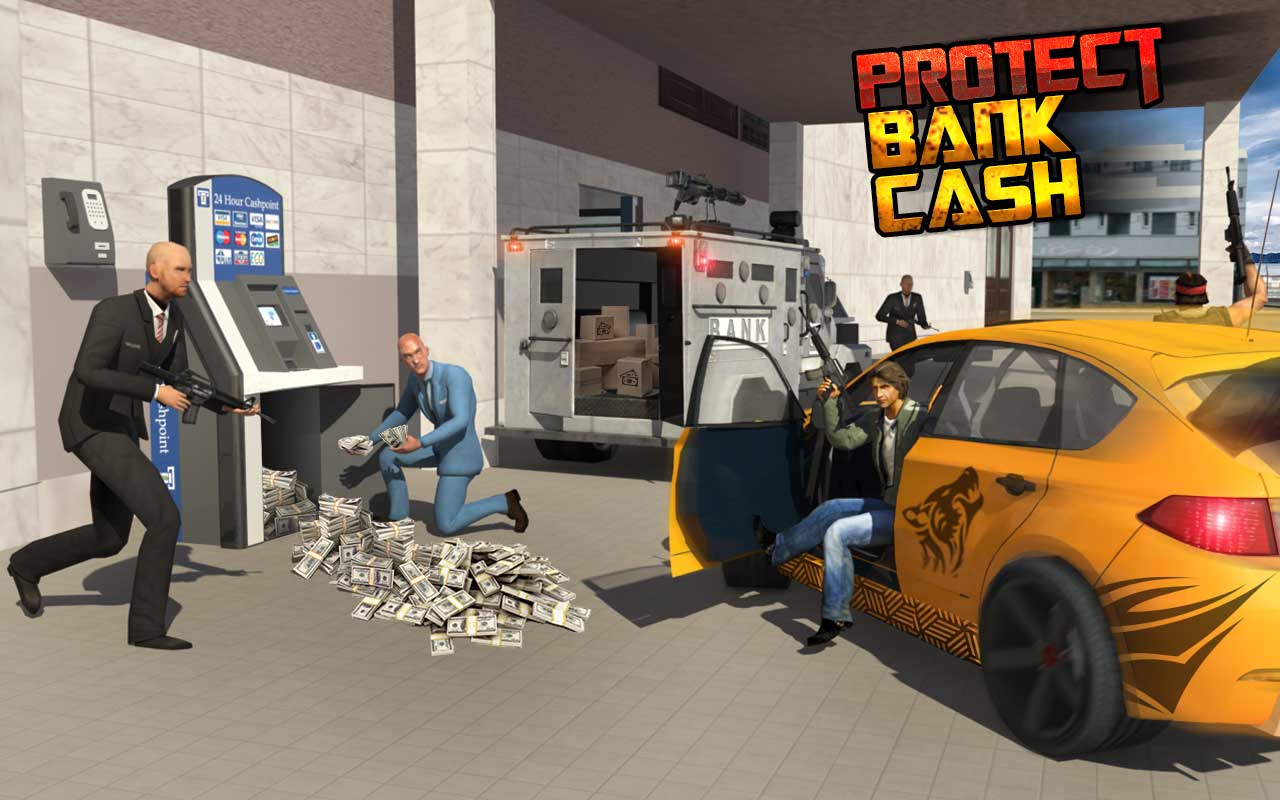 Bank Robbery Cash Security Van- Grand Heist Bank Robbery Games for Free ...