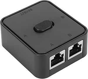 2 Port Gigabit Network Switch, RJ45 Splitter Selector Switch for Cat 6 ...