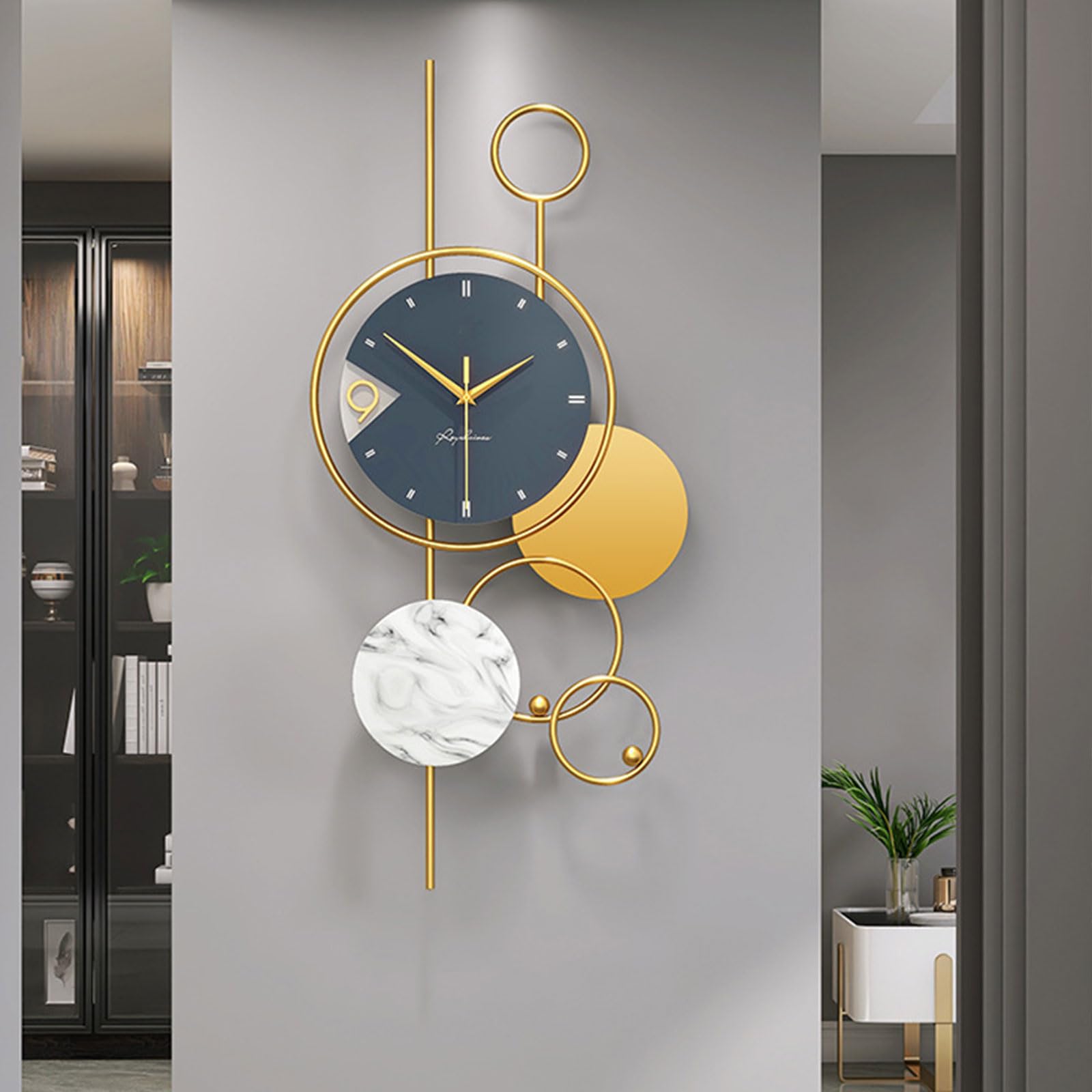 Amazon.com: IIFL Large Wall Clock Modern Wall Clocks for Living Room Decor Metal Wall Clock ...