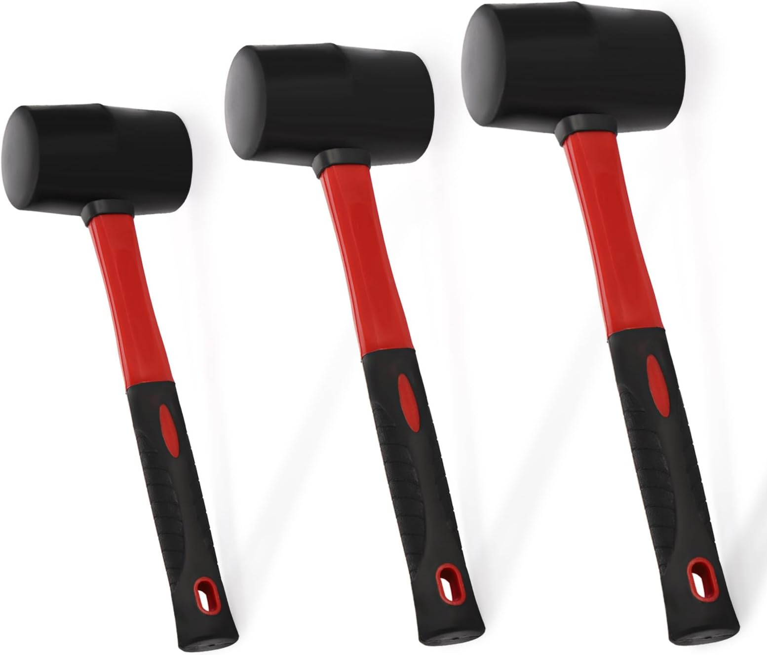 STEELHEAD 3-Piece Wood Handle Rubber Mallet Set | 8oz, 16oz & 32oz ...