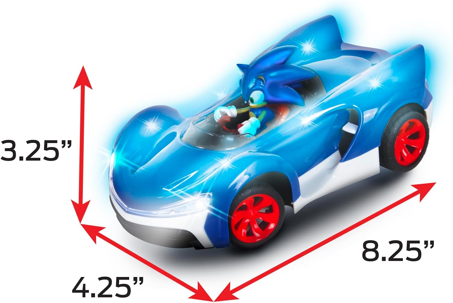 NKOK Team Sonic Racing R/C Ready to Run Sonic Glow Racer with Turbo ...