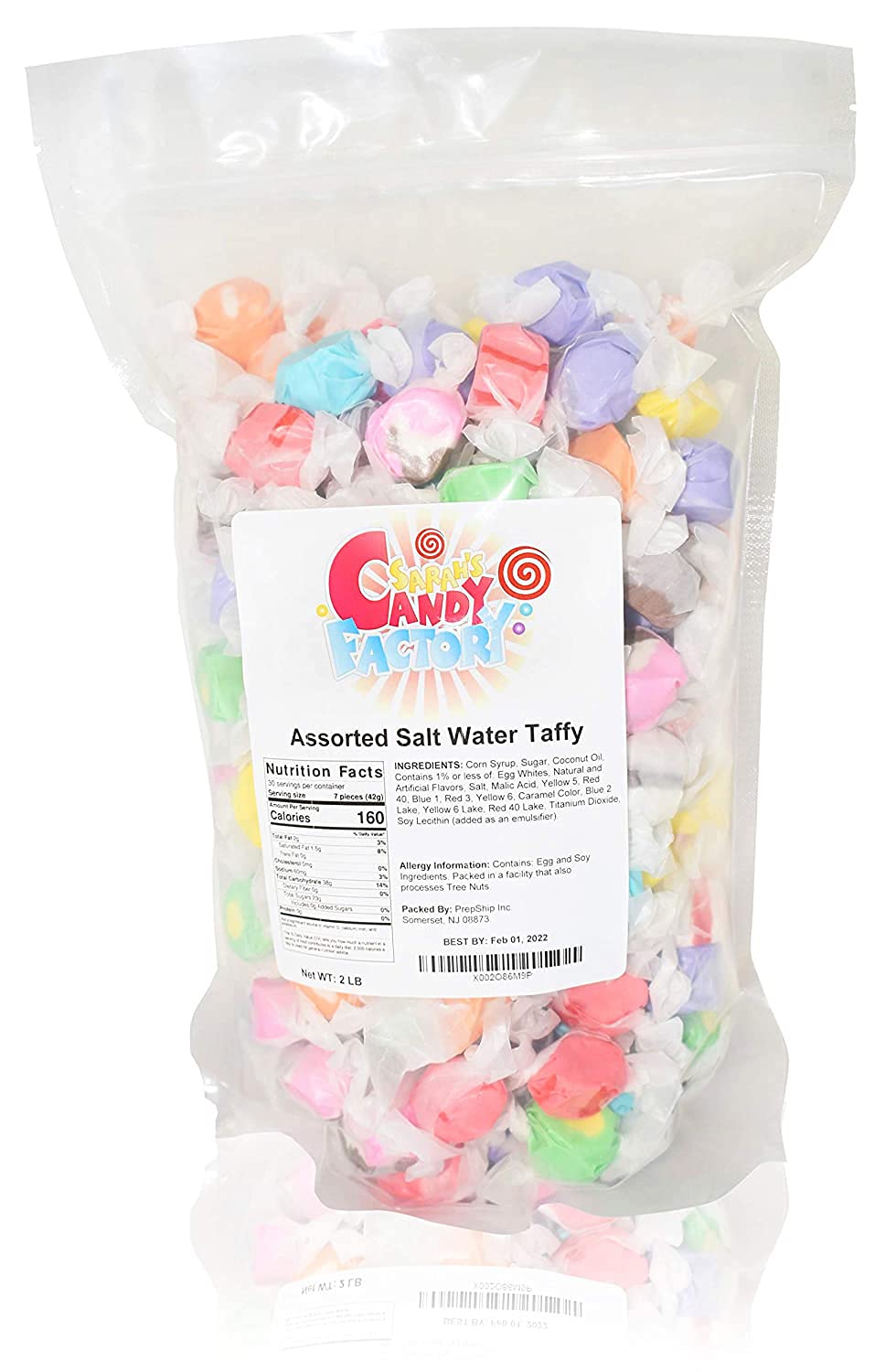 Amazon.com : Sarahs Candy Factory Salt Water Taffy Assorted Taffy ...