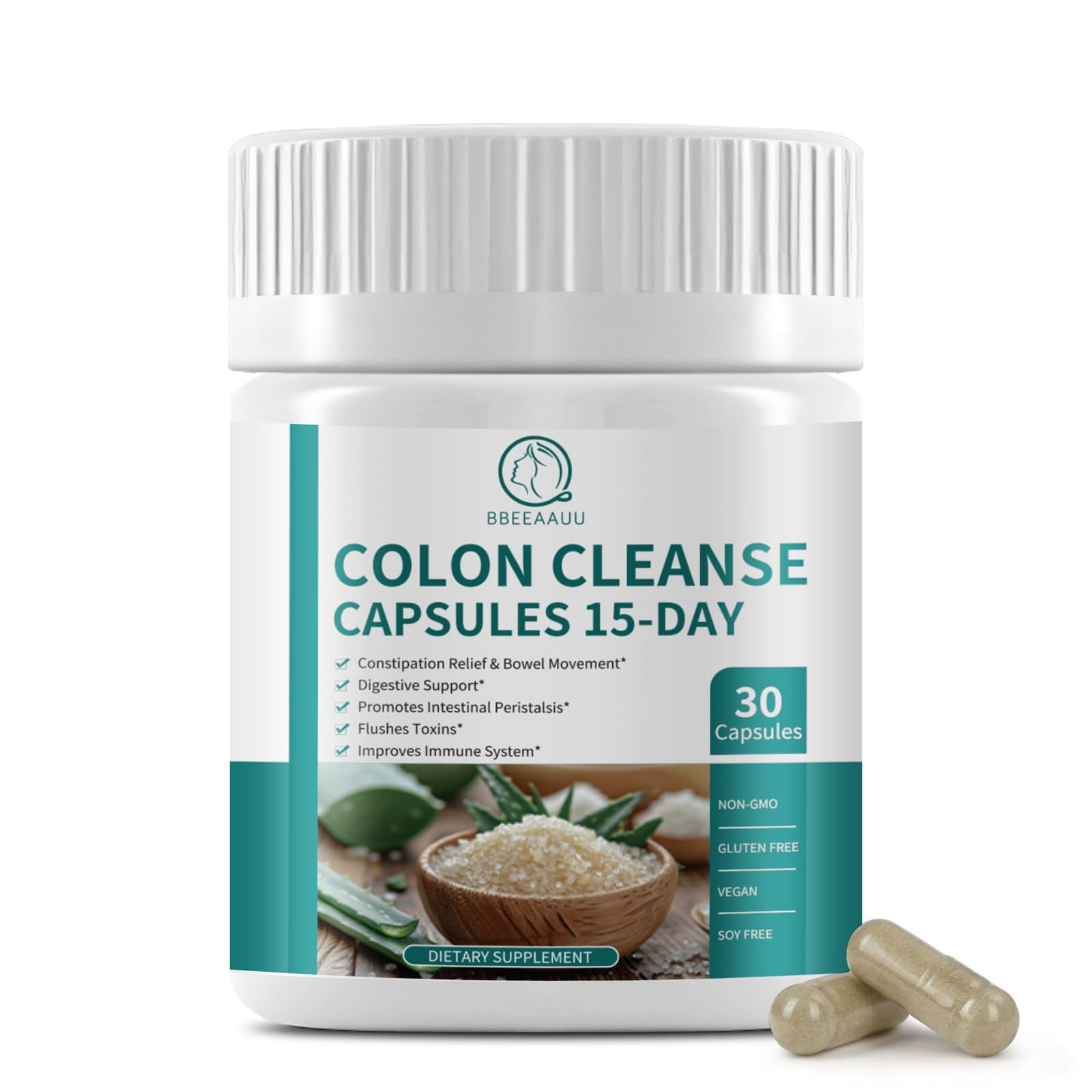 Snapklik.com : BBEEAAUU Colon Cleanse Detox Capsules, 15 Day Gut Health ...