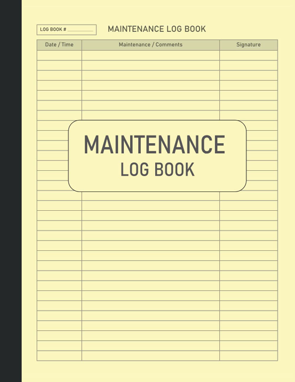 Maintenance Log Book: Repairs And Maintenance Record Book For Office ...