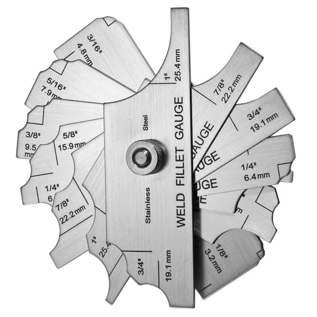 Buy Gage Welding Inspection Test Fillet Weld Gauge MG-11 Metric Inch ...