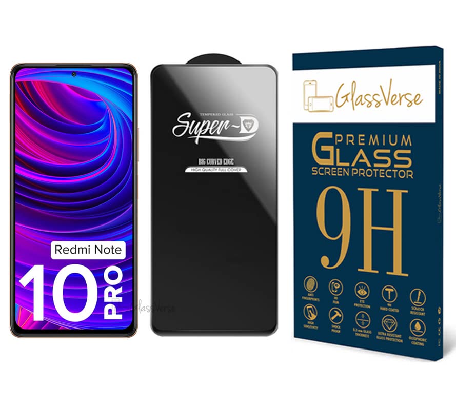 GlassVerse Superd Oleophobic Tempered Glass For Redmi Note 10 Pro(Pack ...