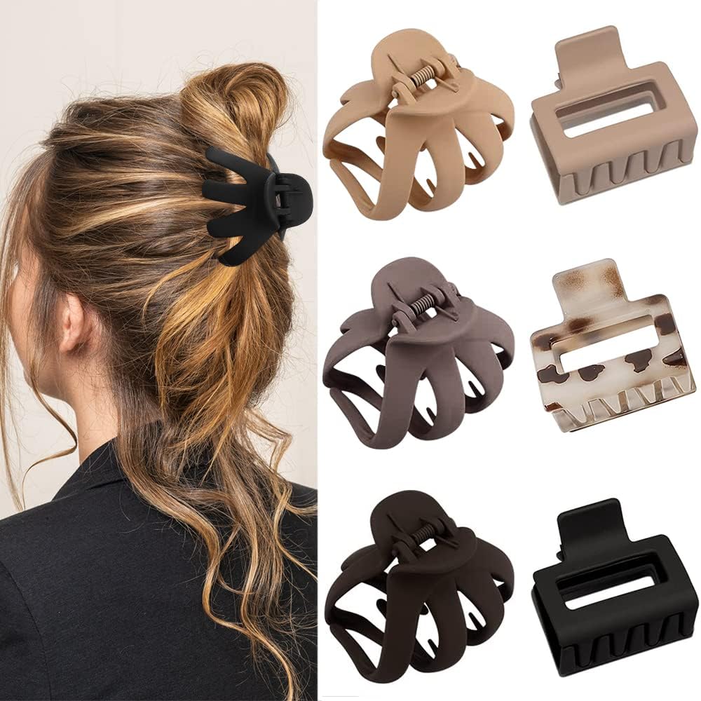 Hair Claw Clips Matte Hair Clips Octopus Cute Hair Claw Medium Small ...