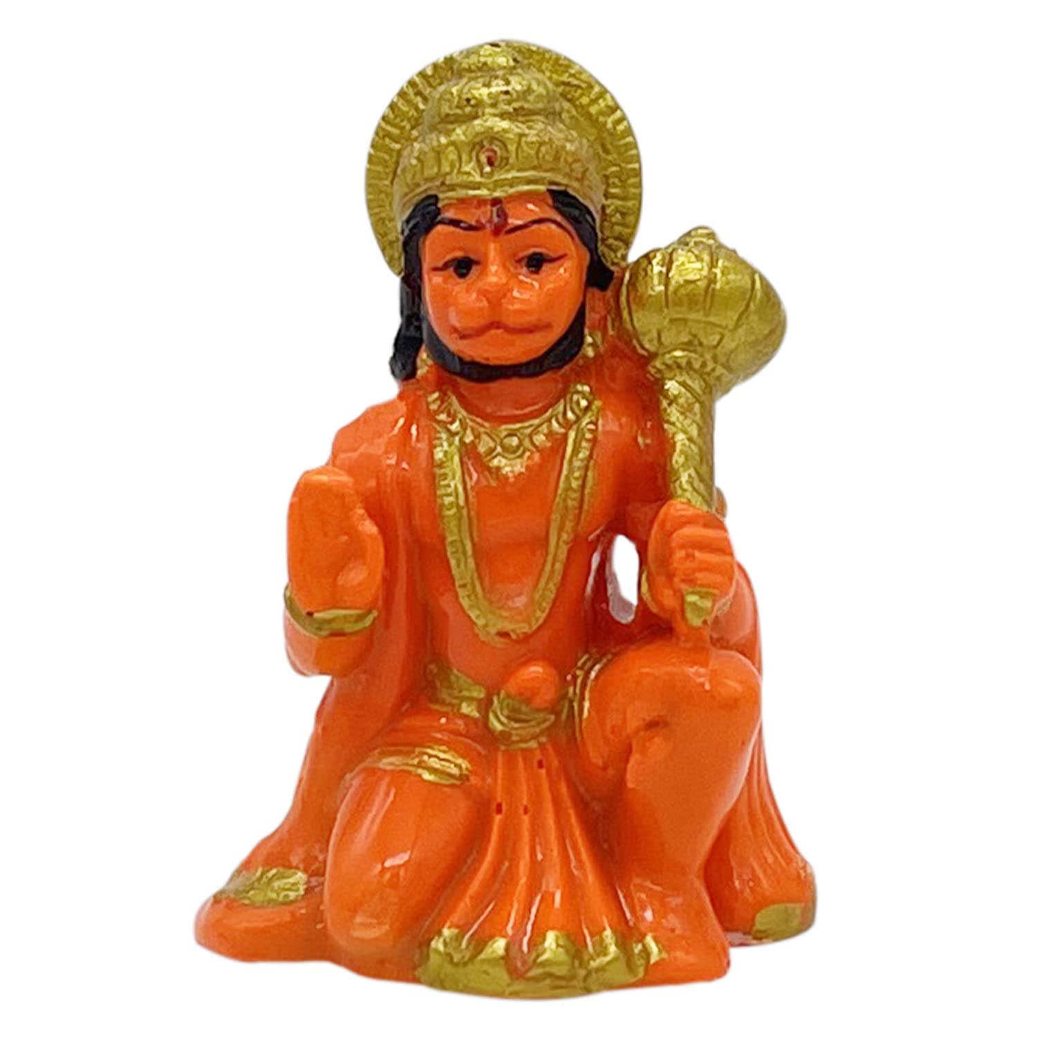 Buy Sinduri Hanuman Ji Ki Murti in Blessing Posture with Gada Sitting ...