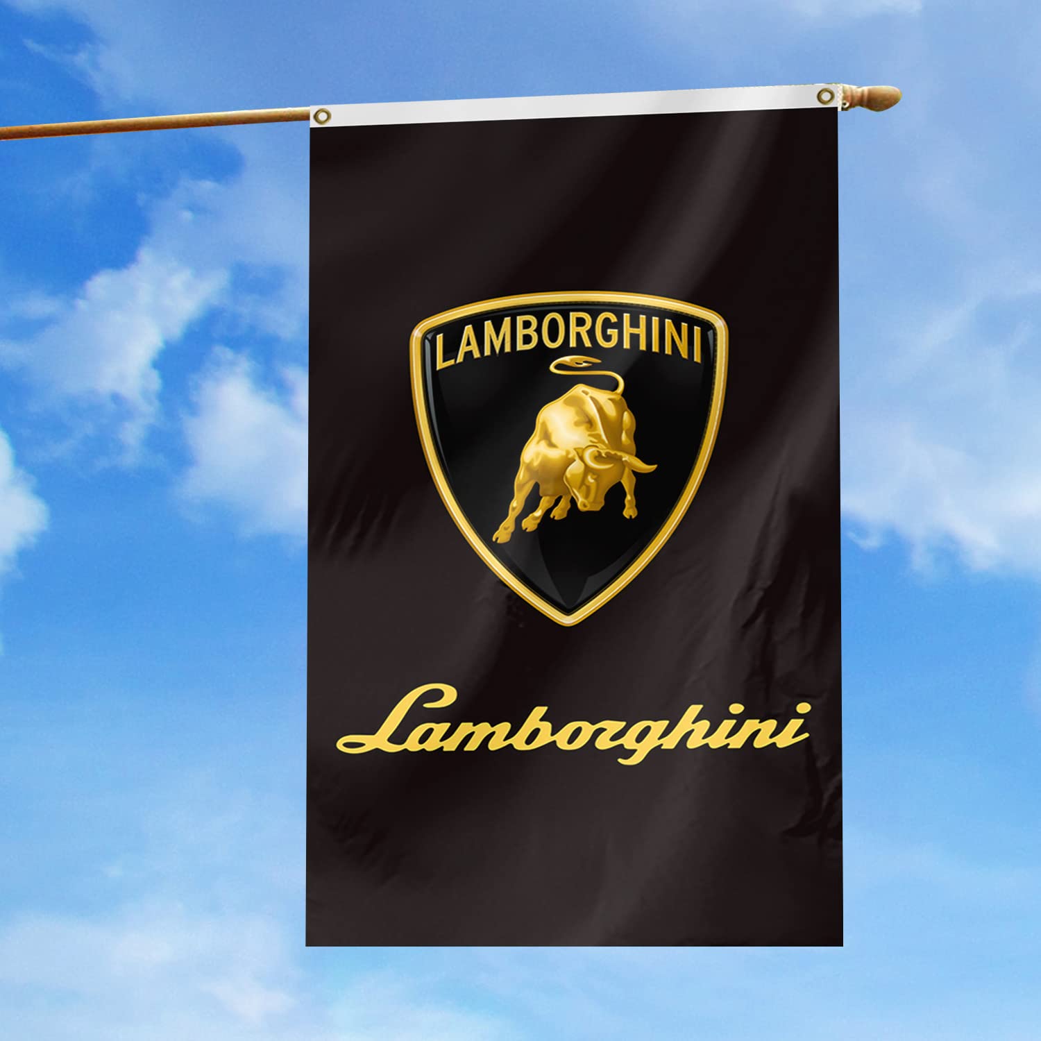 Car Logo Flag 3x5 Ft — Car Fan Flag, 100% Polyester, Plus Two Brass ...