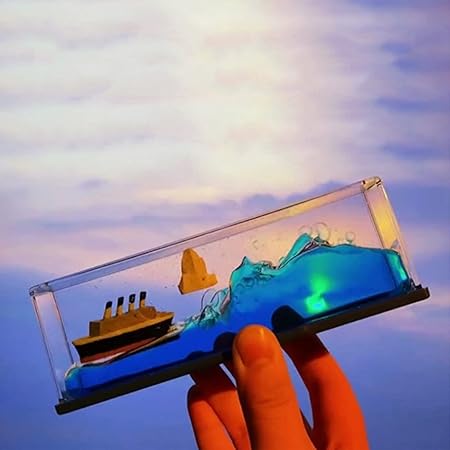 Amazon.com: Cruise Ship Fluid Drift Bottle, Unsinkable Boat Decor, Wavy ...