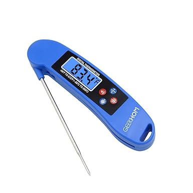 Amazon.com: GEEKHOM Instant Read Thermometer for Cooking Food BBQ Grill ...