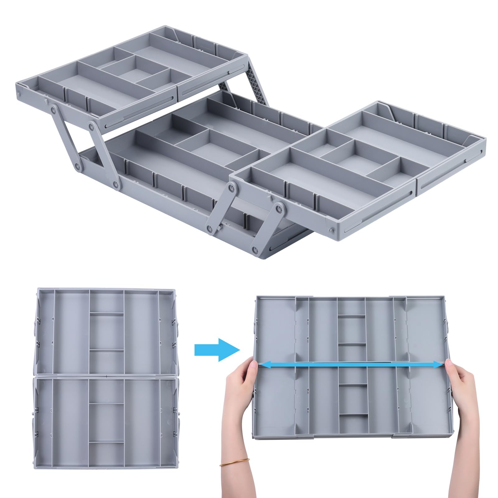 Amazon.com: Dazzleimart Shallow Drawer Storage Organizer, Bathroom ...