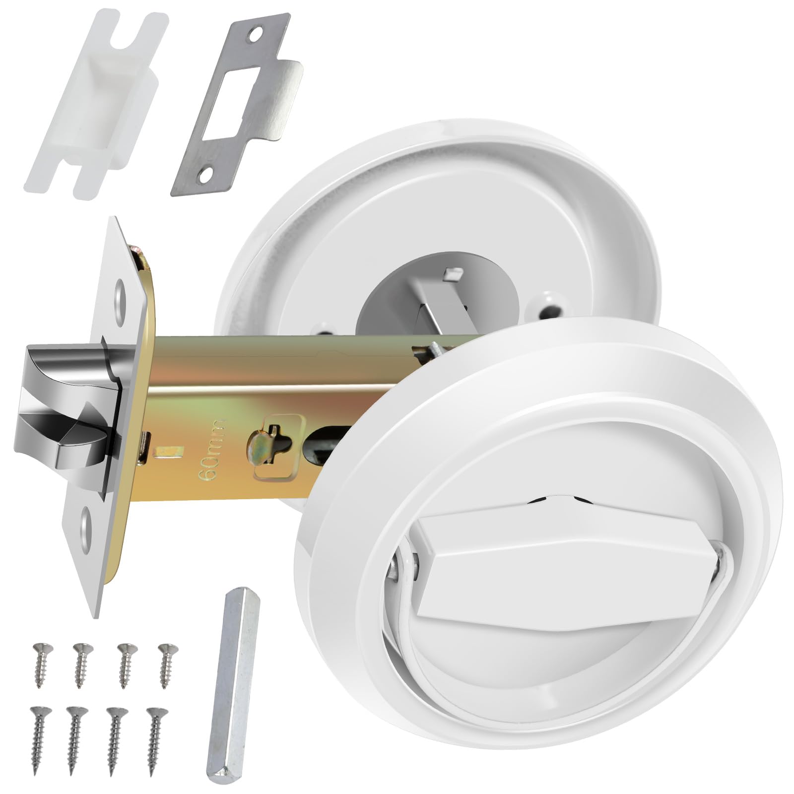 Round Recessed Door Lock, Stainless Steel Door Locker Doorknobs ...