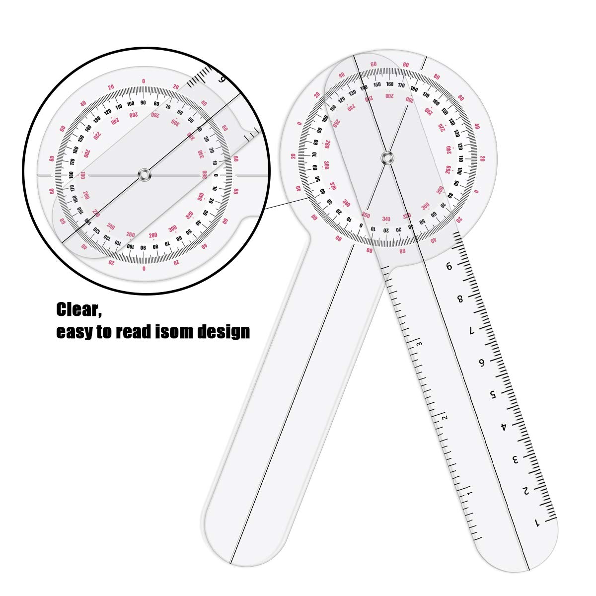 6pcs Goniometer Set Angle Medical Ruler Architectural...B08K7DH2B9 ...