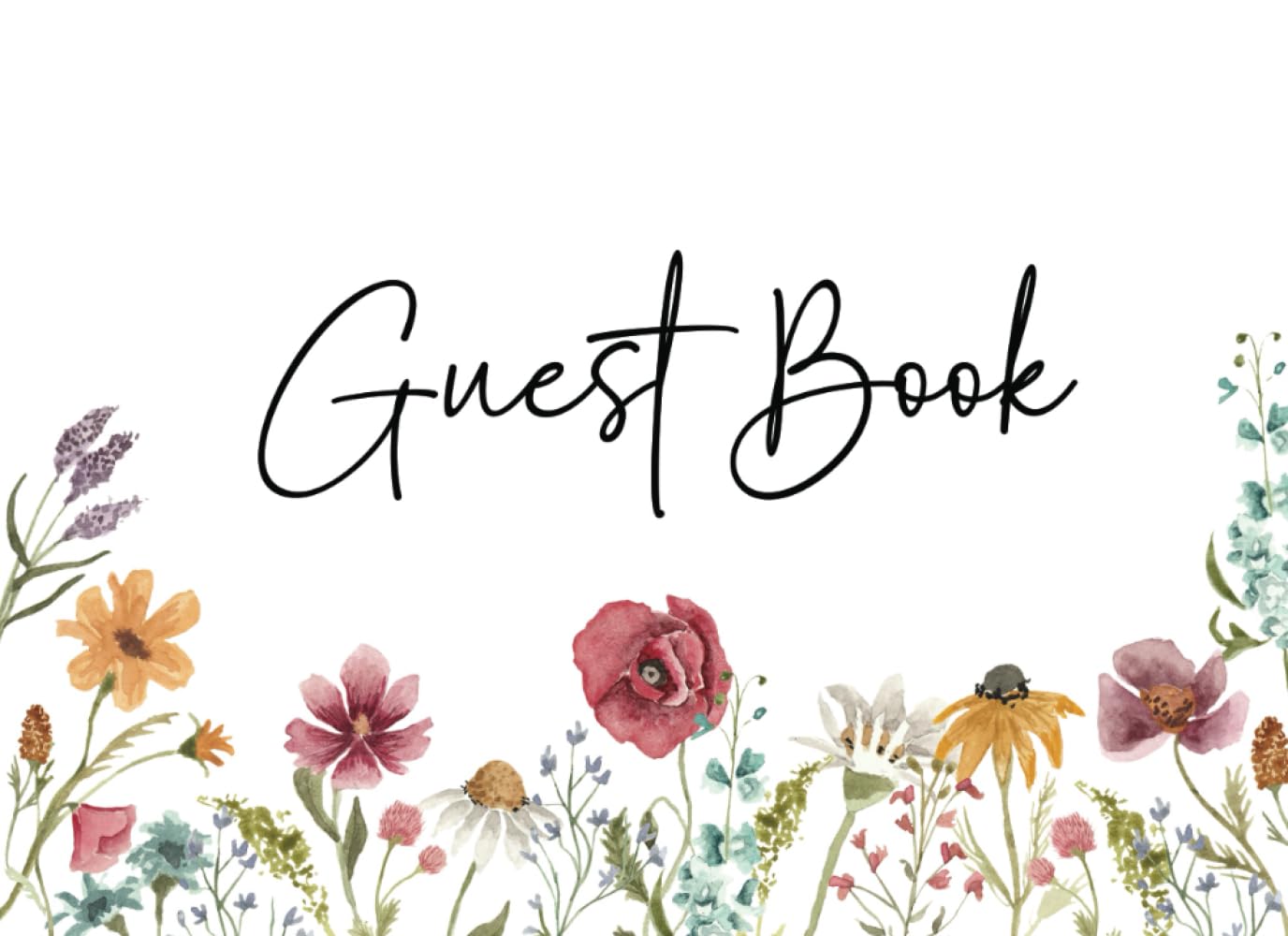 Guest Book: Gift Log + Keepsakes & Photographs Section — Wildflower ...