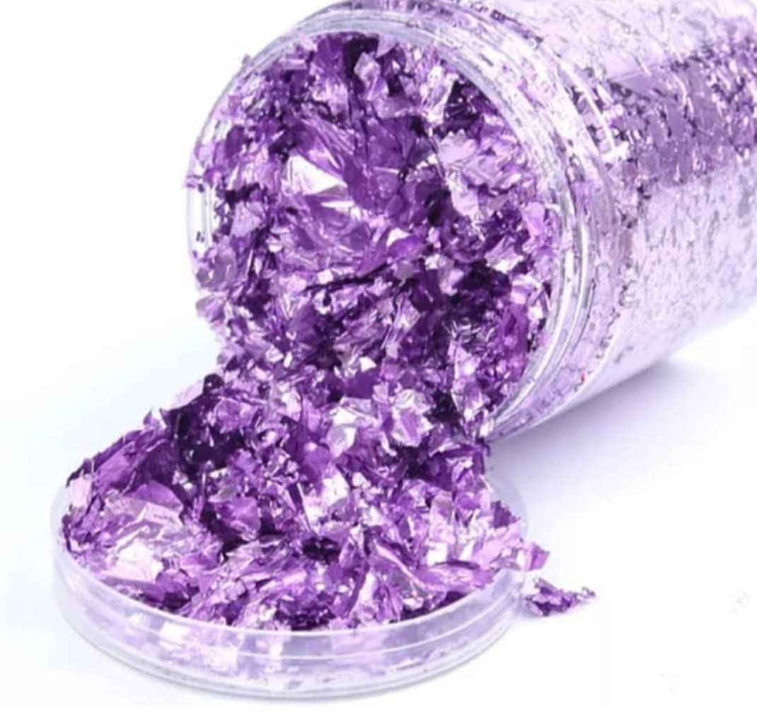Light Purple Gold Flakes for Resin 1 Bottle Metallic Flakes 10 Gram ...