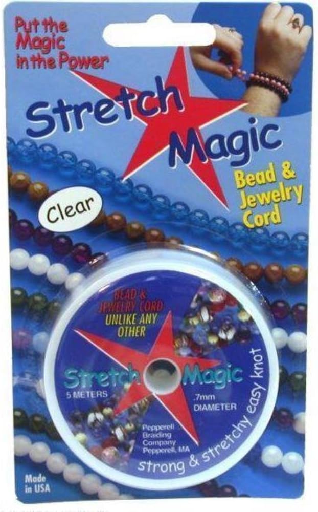 Amazon.com: Stretch Magic Bead & Jewelry Cord .5mmX100m, Clear
