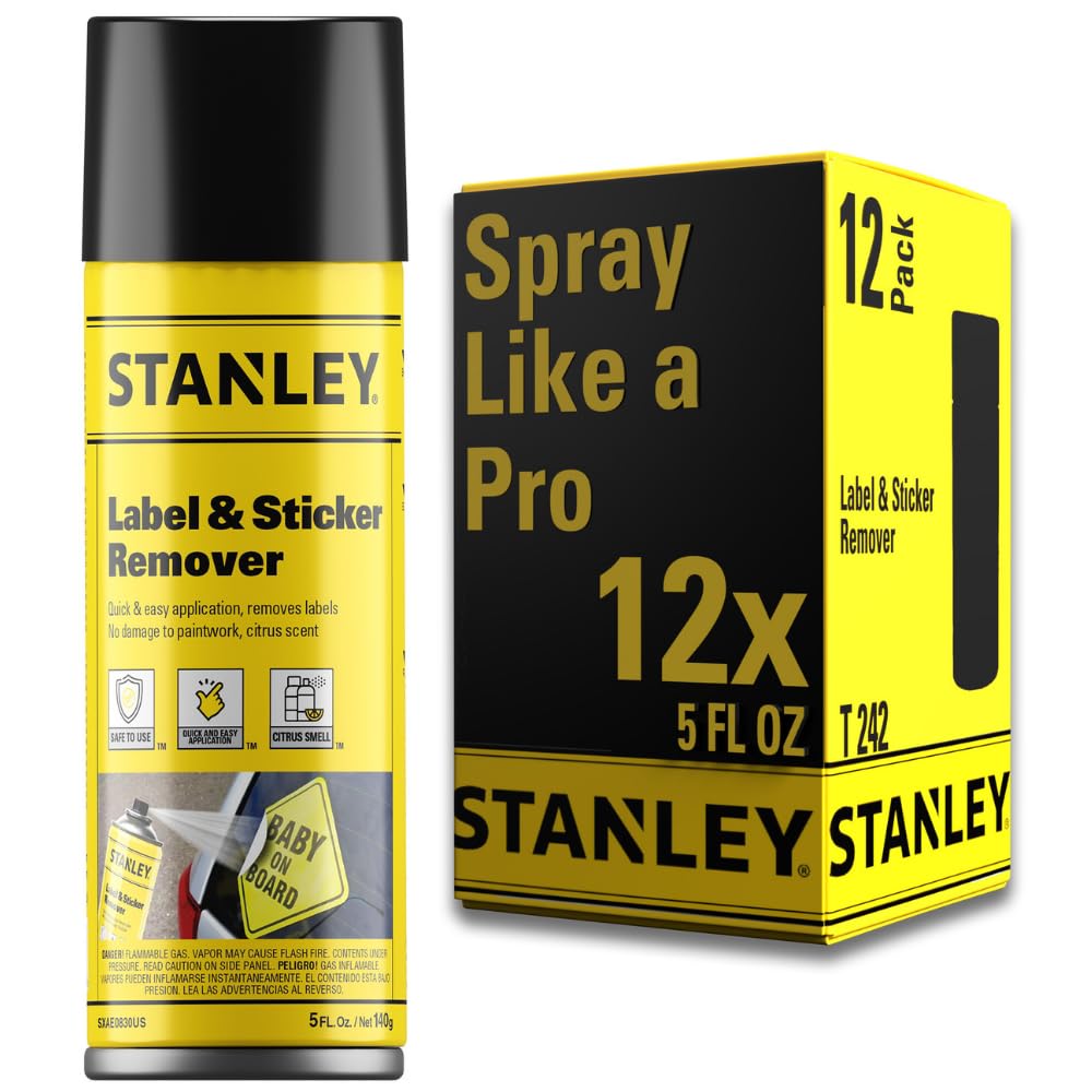 Amazon.com: STANLEY Label & Sticker Remover - Automotive-Grade Adhesive ...