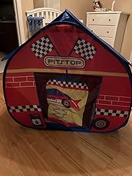Amazon.com: Pop It Up Pit Stop Tent with Race Mat Playhouse Fun2Give ...