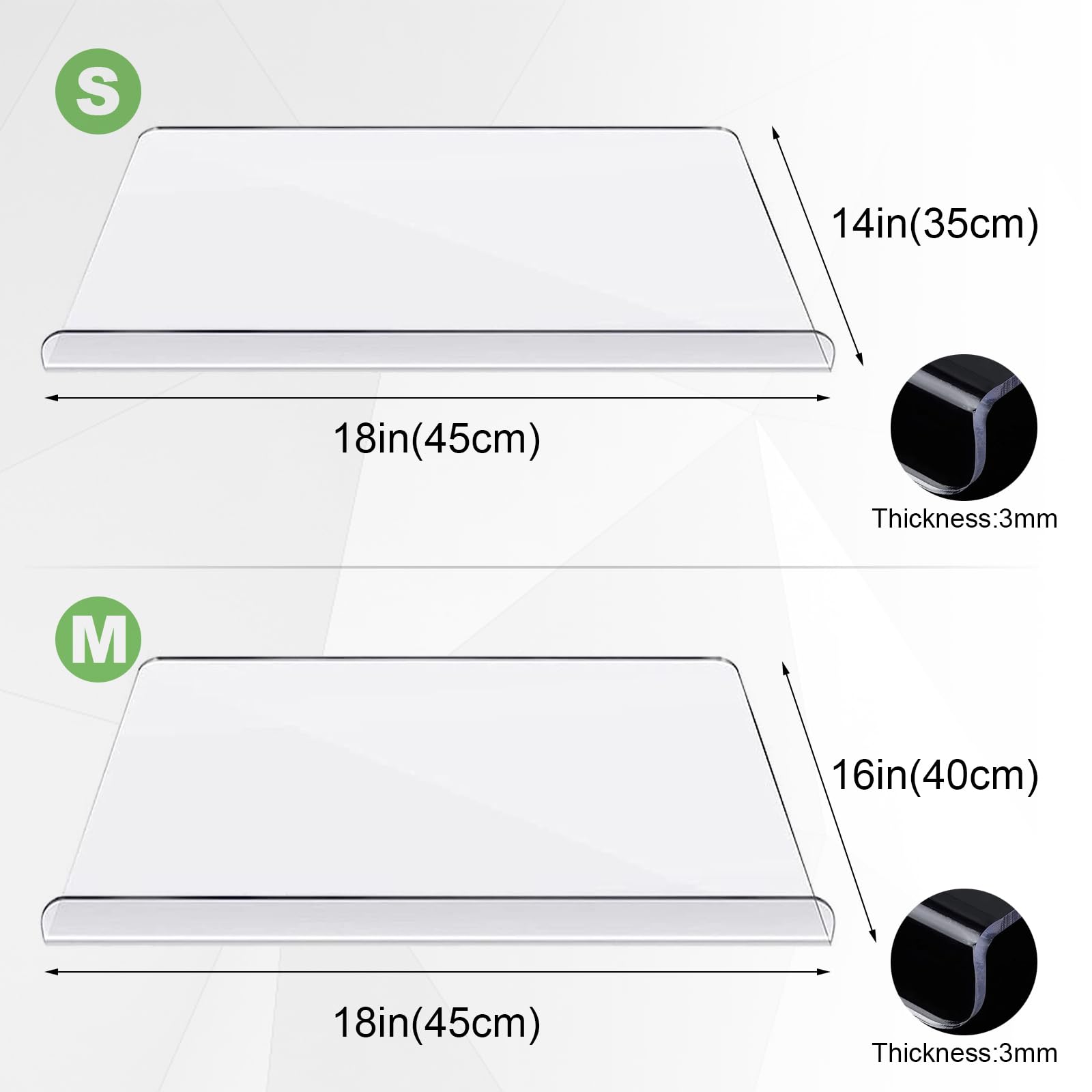 Acrylic Chopping Board, 45 x 35 cm, Clear Chopping Board for Kitchen ...