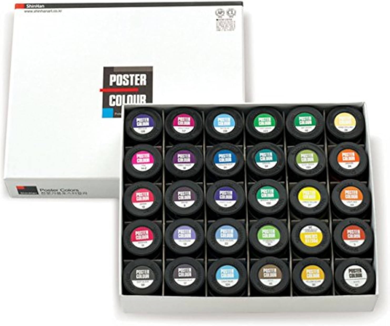 Amazon.com: Shinhan Poster Color 40ml - 30 Colors"A" Type for Expert ...