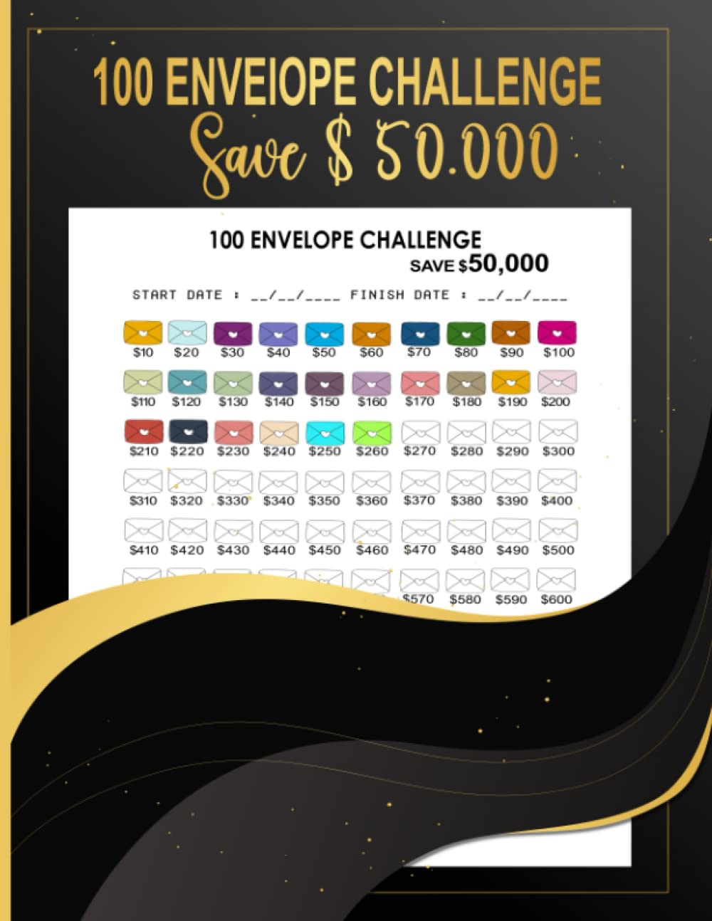 Amazon.com: 100 Envelopes Challenges: Easy And fun Way To Save $50,000 ...