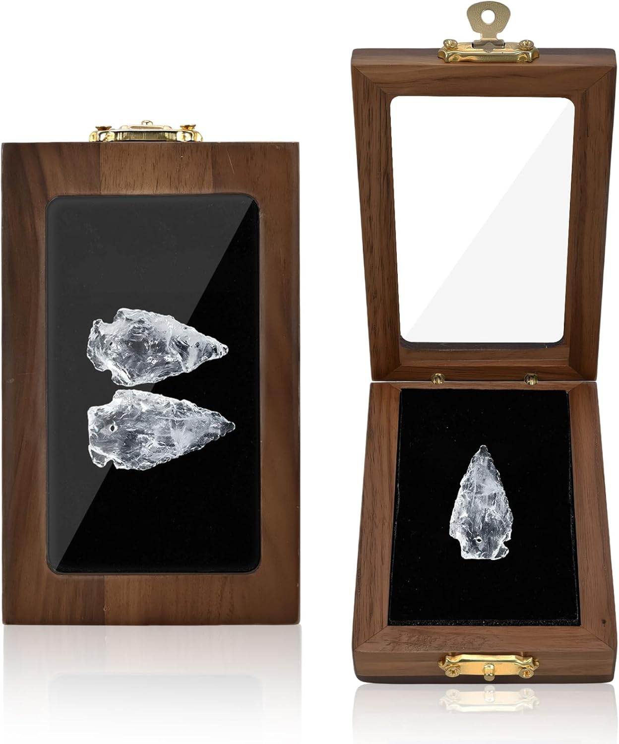 Amazon.com: Arrowhead Display Case,100%Walnut Wood Shadow Box for ...